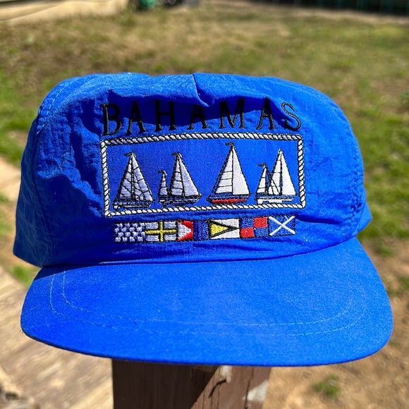 Accessories | Vintage Bahamas Trucker Blue Snapback Hat Cap Embroidered ...
